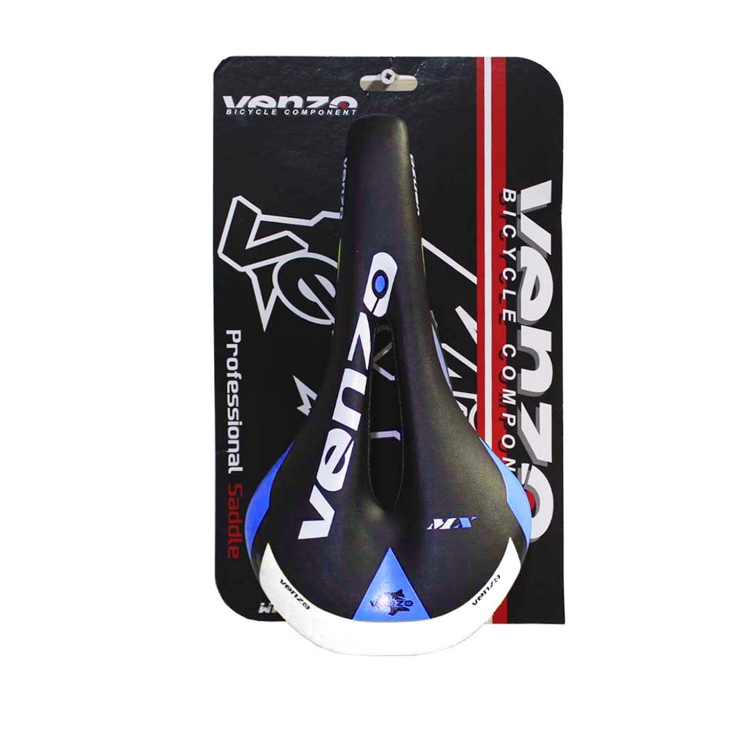 SILLIN VENZO MX PROSTATICO BLANCO/BLACK/AZUL - Terrabike
